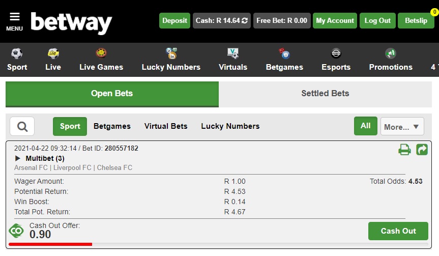 How To Cash Out On Betway Cash Out Betting Feature The Gambler How To Cash Out On Betway Cash Out Betting Feature The Gambler