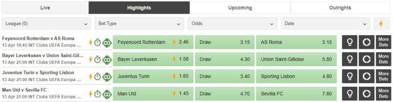 Betway Soccer Fixtures Guide - The Gambler