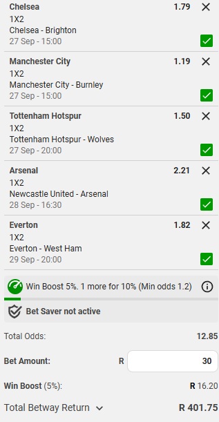 Betway Soccer Betting Codes and Tips For Today - The Gambler