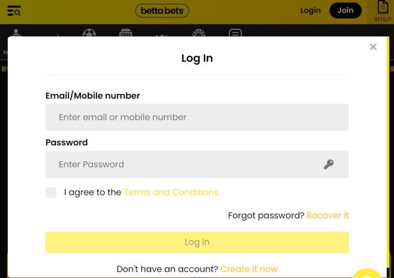 Bettabets Register and Login Guide - The Gambler